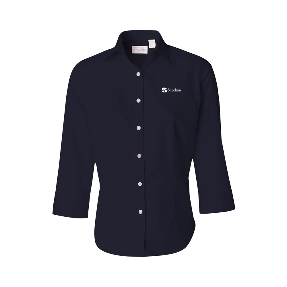 Van Heusen Women's Three-Quarter Sleeve Baby Twill Shirt – Sheehan ...